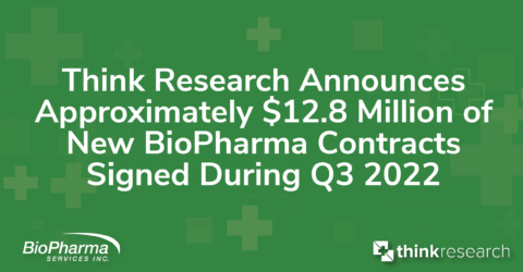 New BioPharma Contracts Signed During Q3 2022- BioPharma Services