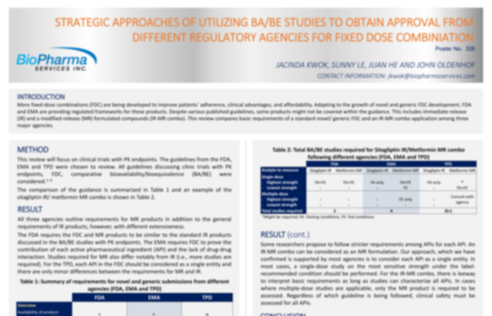 STRATEGIC APPROACHES OF UTILIZING BA/BE STUDIES TO OBTAIN APPROVAL FROM ...